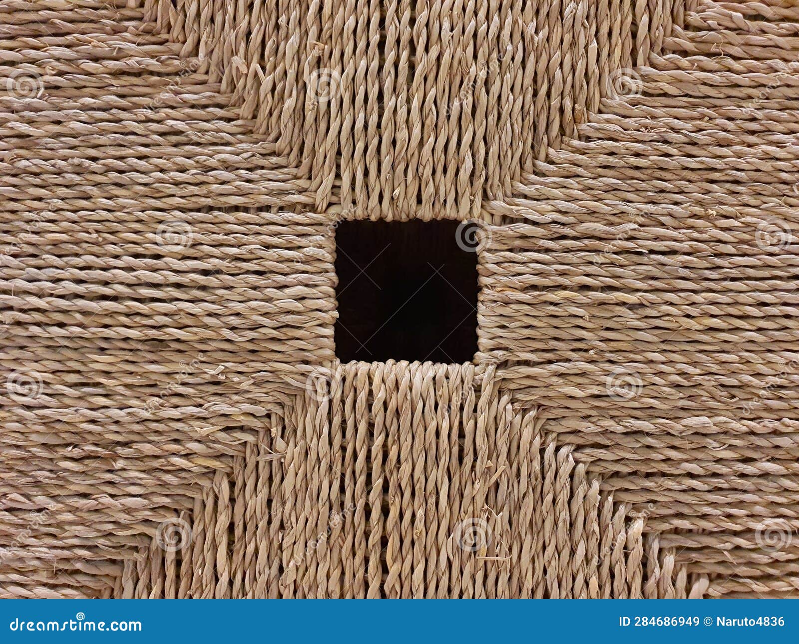 Basket Weaving Reed and Cane Pattern with a Square Hole Background ...
