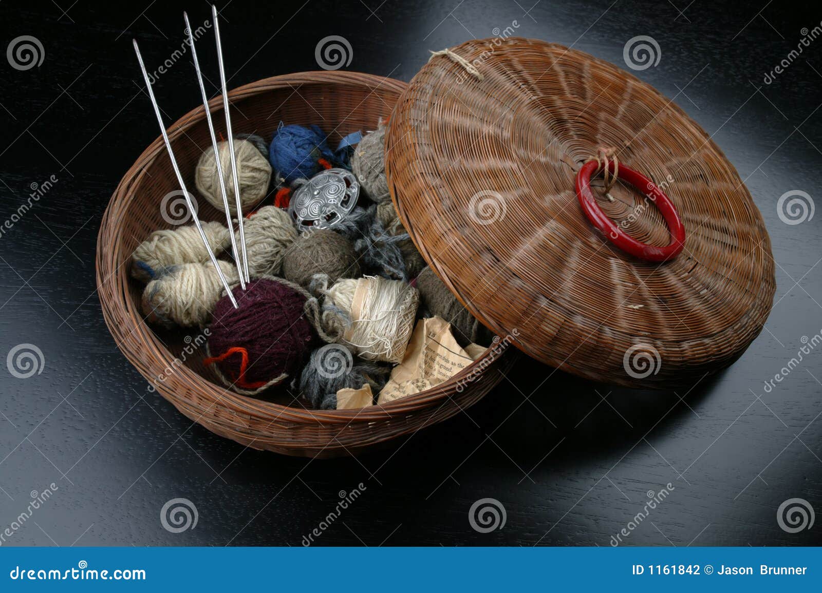 Basket of Yarn stock photo. Image of yarn, crochet, knitting - 1161842