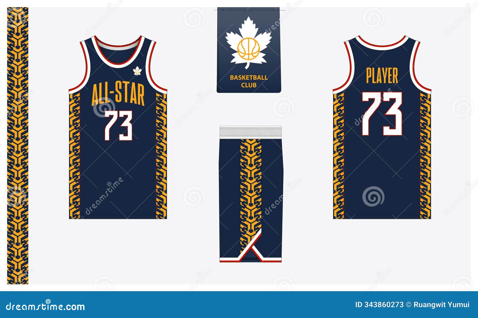 Basketball Uniform Mockup Template Design. Basketball Jersey ...
