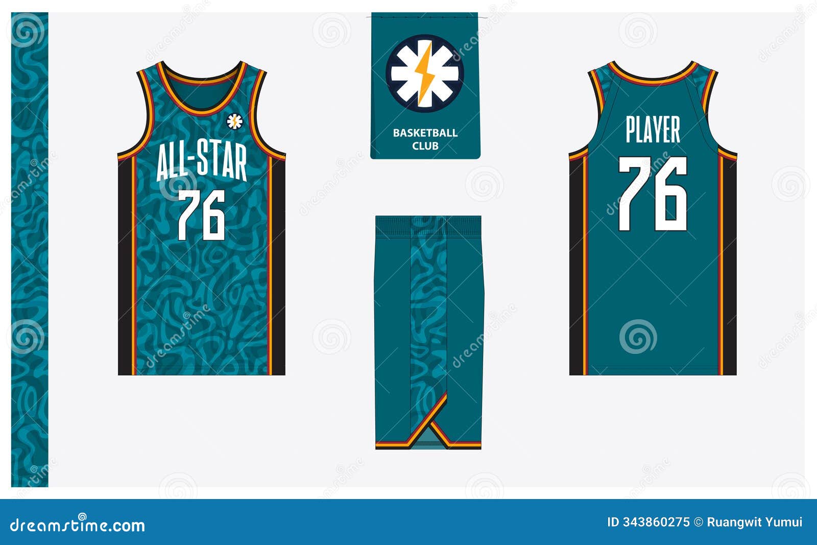 Basketball Uniform Mockup Template Design. Basketball Jersey ...