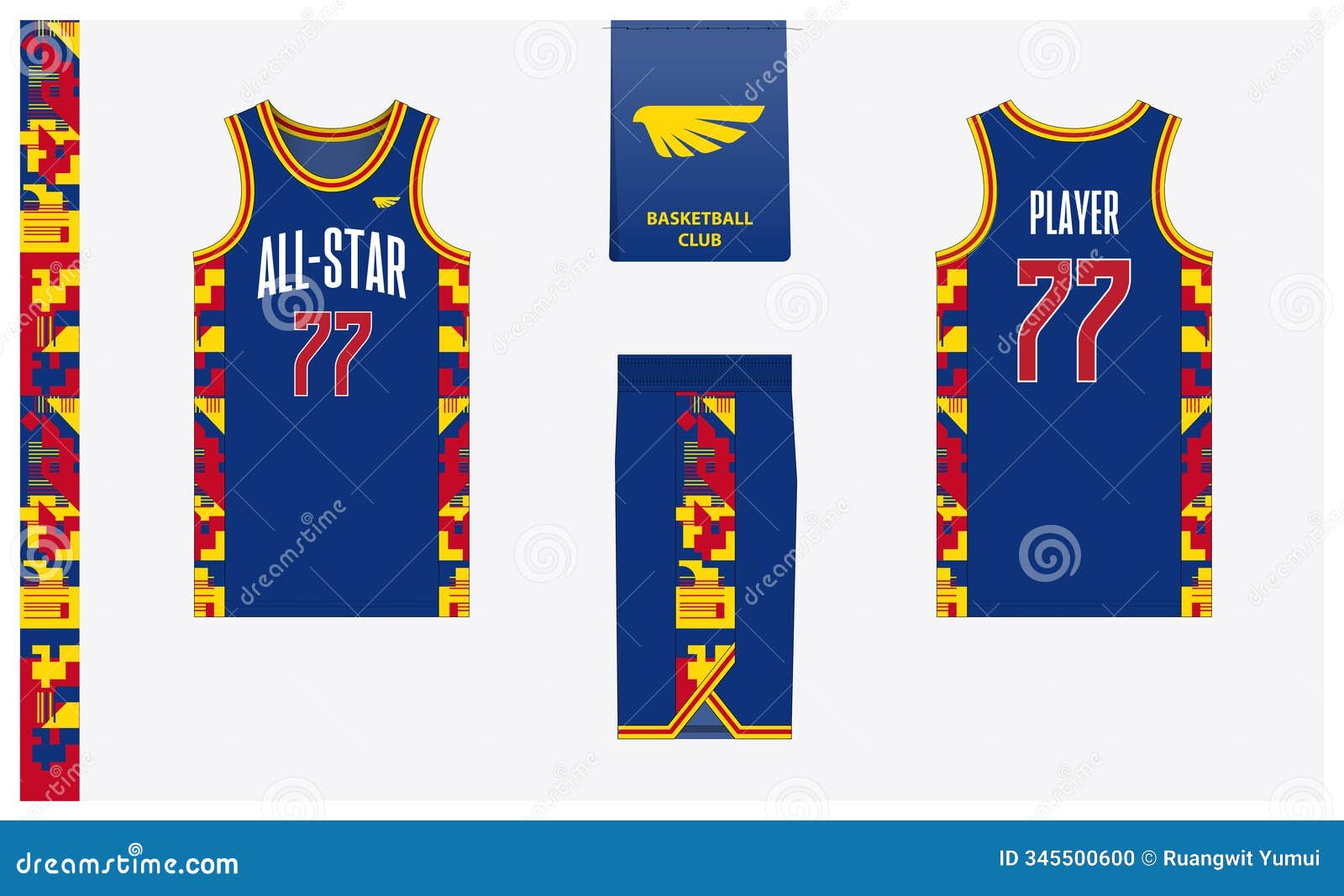 Basketball Uniform Mockup Template Design. Basketball Jersey ...