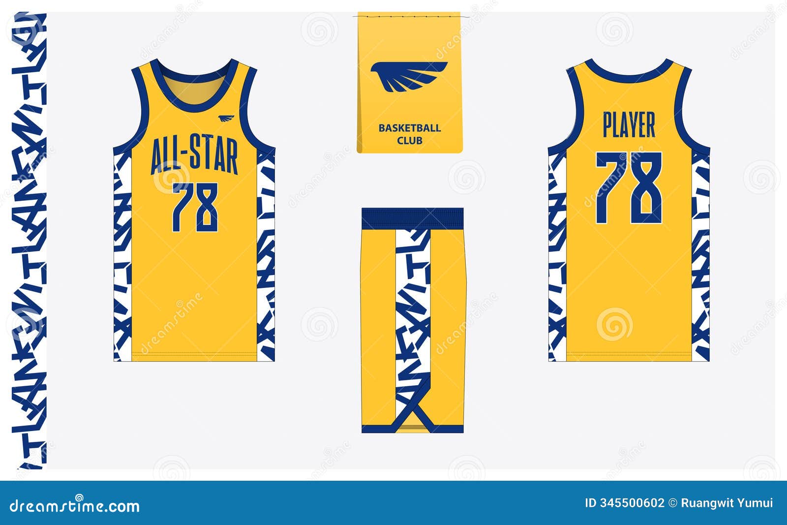 Basketball Uniform Mockup Template Design. Basketball Jersey ...