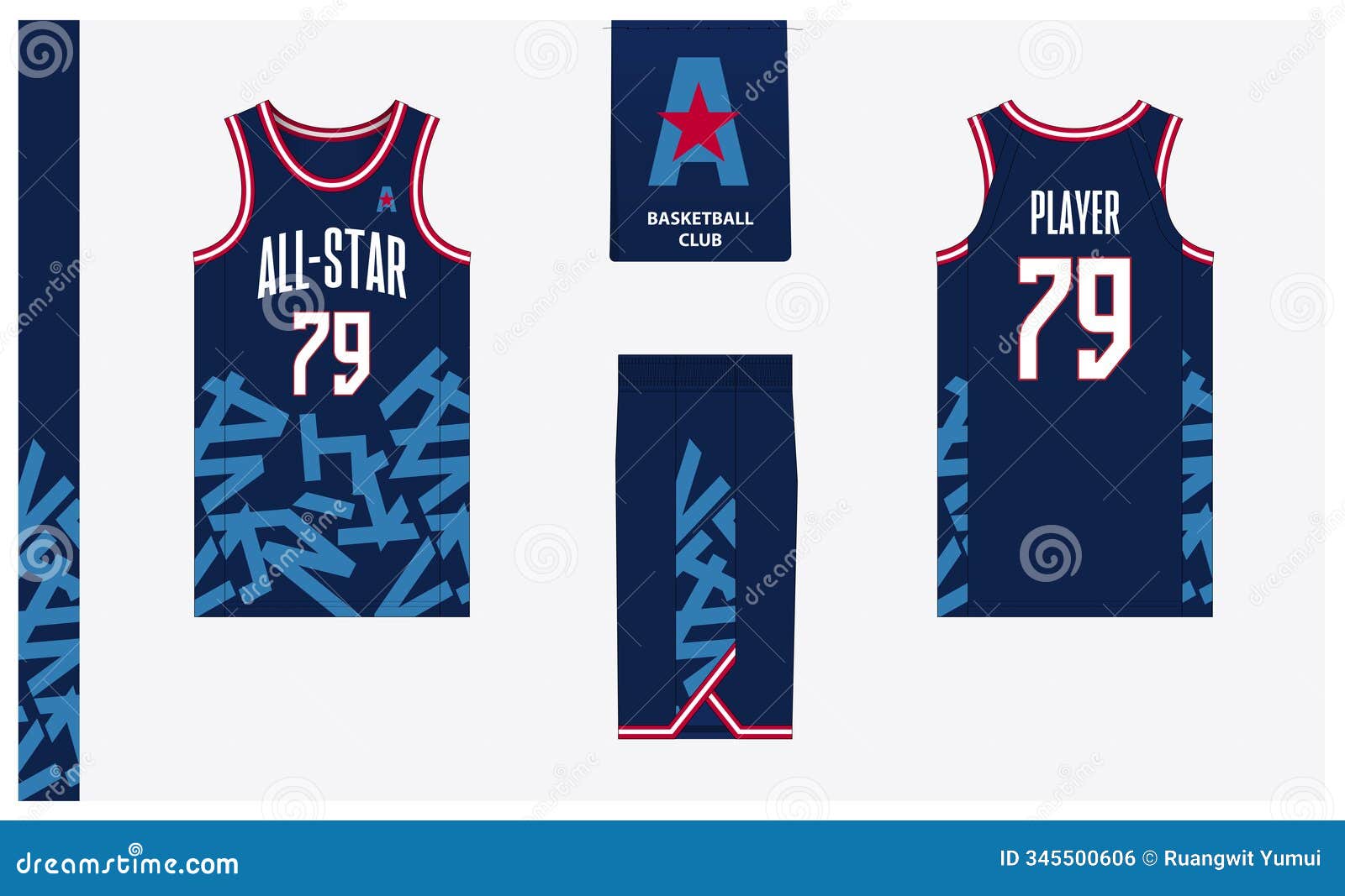 Basketball Uniform Mockup Template Design. Basketball Jersey ...