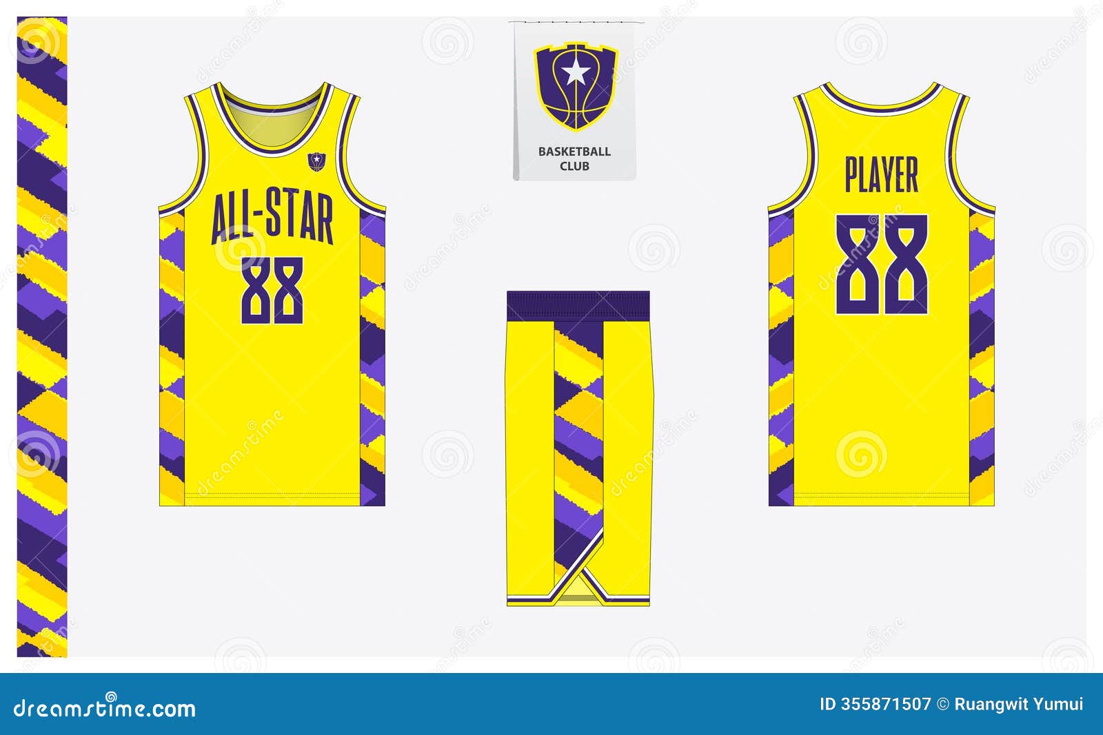 Basketball Uniform Mockup Template Design. Basketball Jersey ...