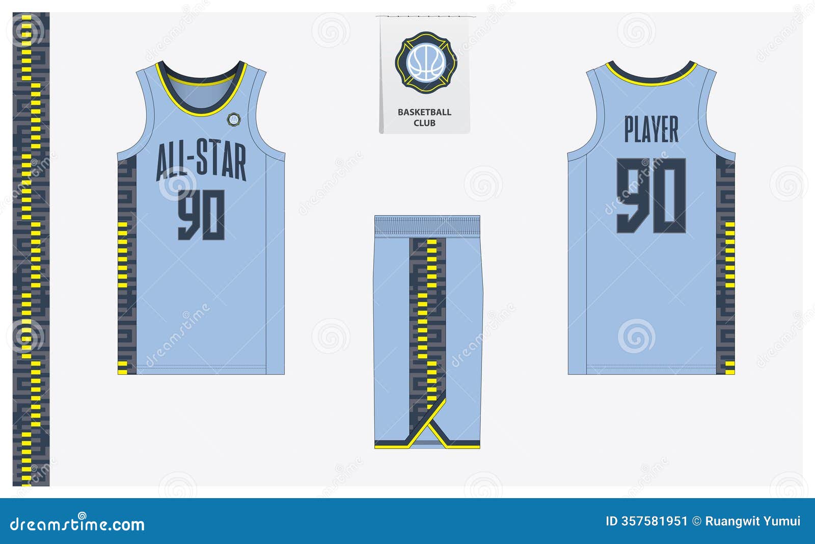 Basketball Uniform Mockup Template Design. Basketball Jersey ...