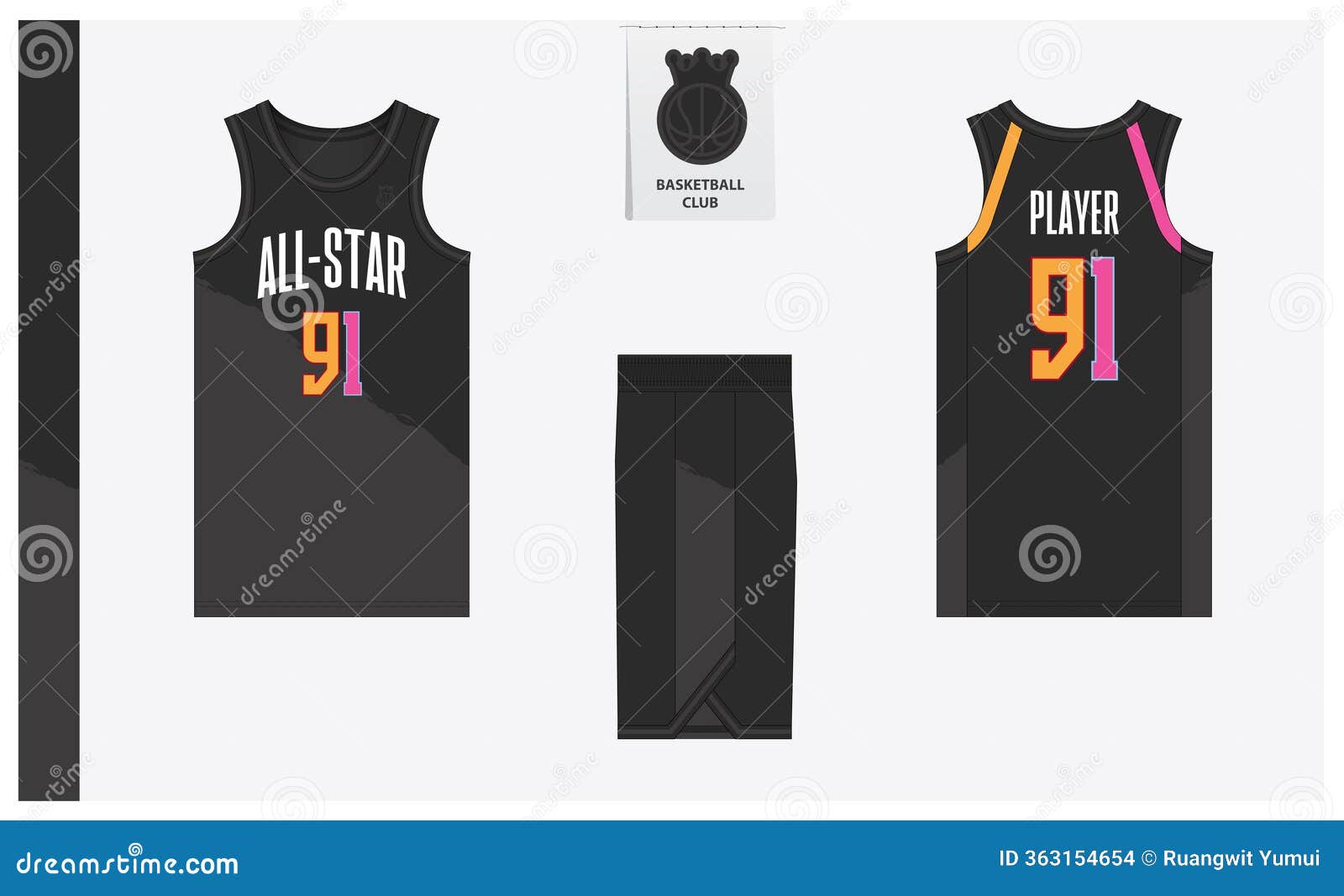 Basketball Uniform Mockup Template Design. Basketball Jersey ...