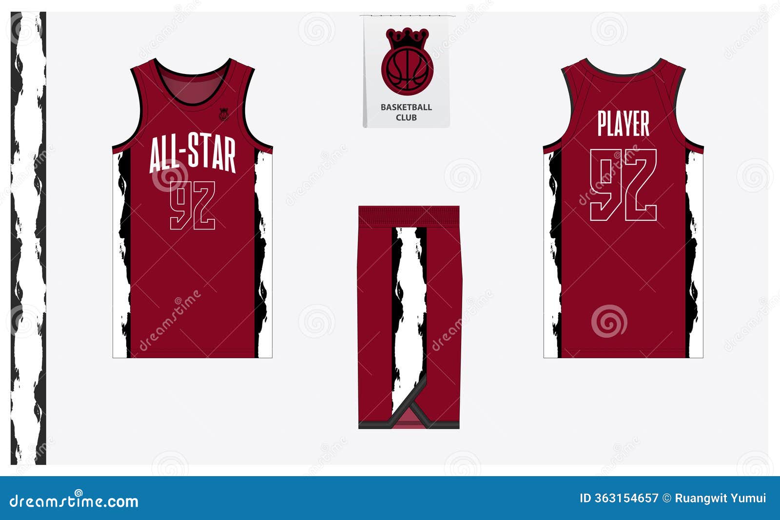 Basketball Uniform Mockup Template Design. Basketball Jersey ...