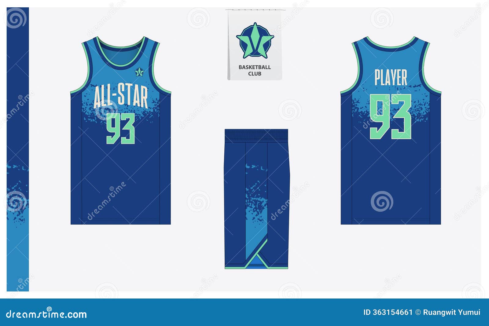 Basketball Uniform Mockup Template Design. Basketball Jersey ...