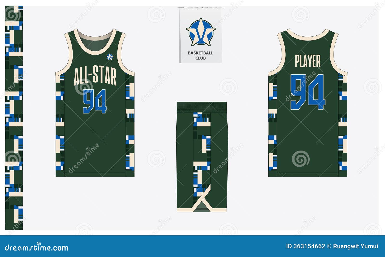 Basketball Uniform Mockup Template Design. Basketball Jersey ...