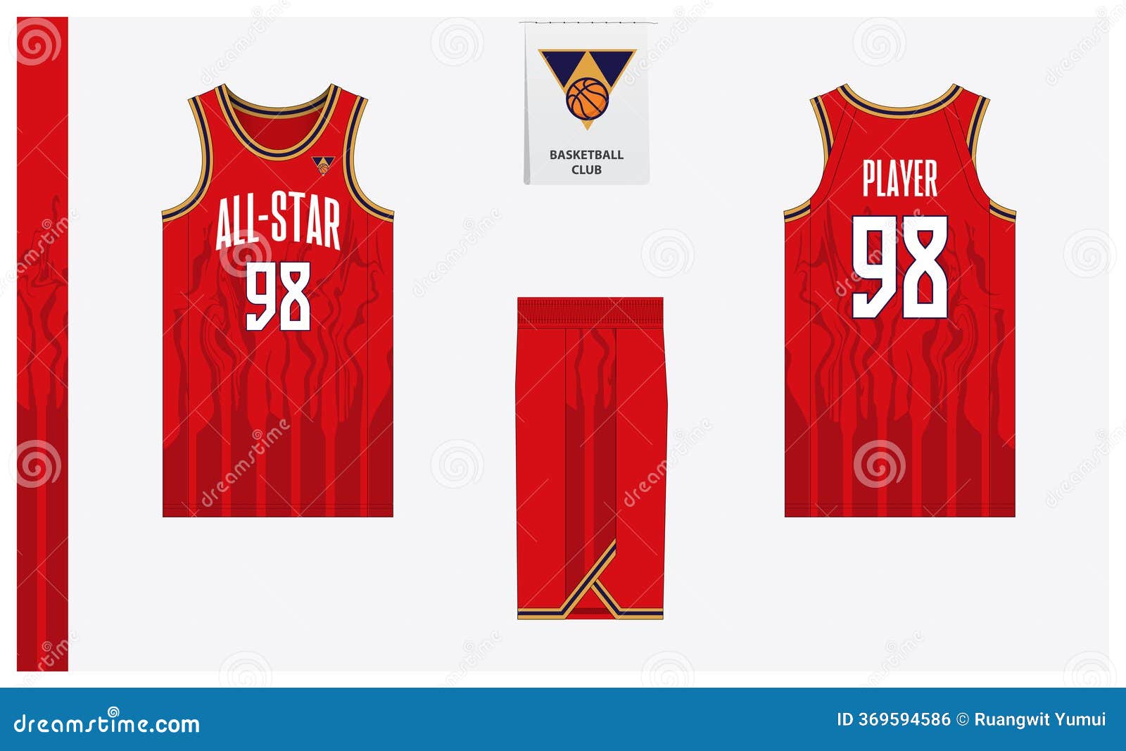 Basketball Uniform Mockup Template Design. Basketball Jersey ...