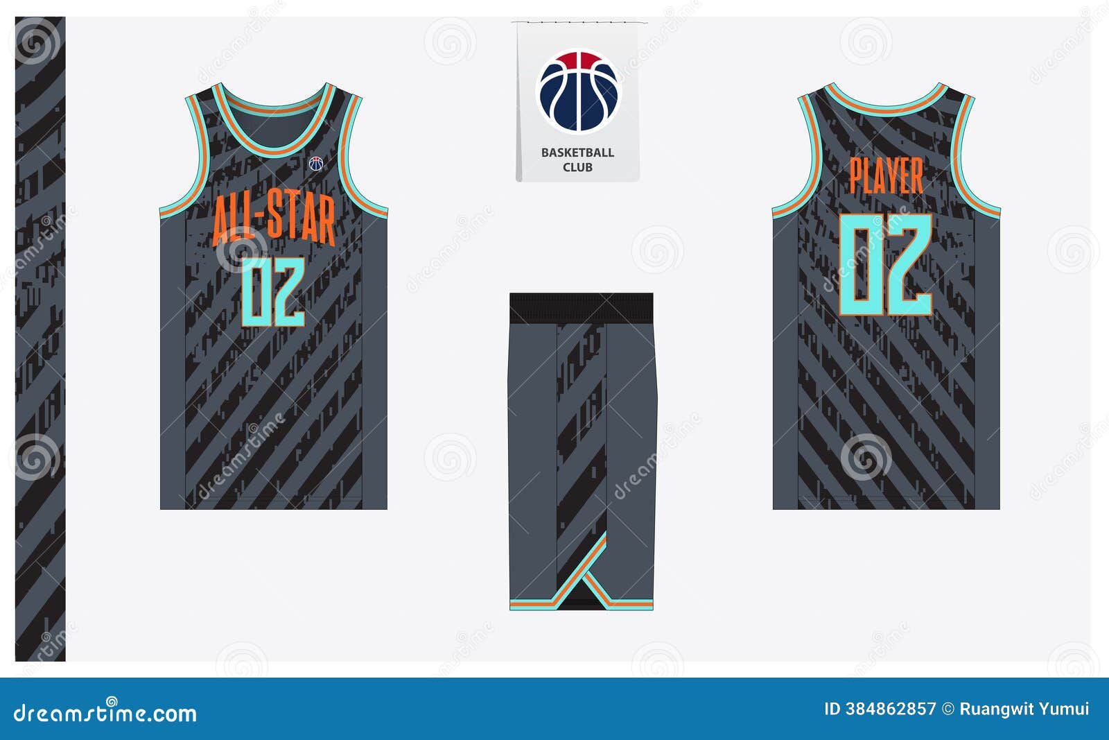 Basketball Uniform Mockup Template Design. Basketball Jersey ...