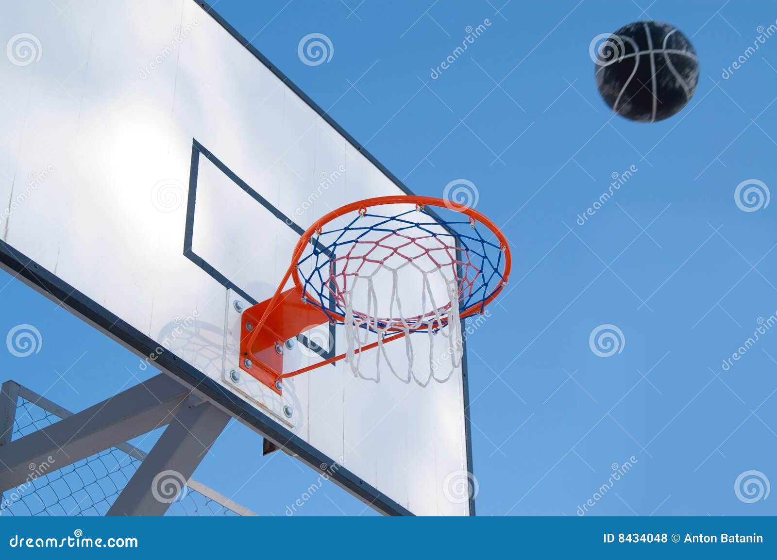 Basketball stock photo. Image of outside, basketball, blue - 8434048