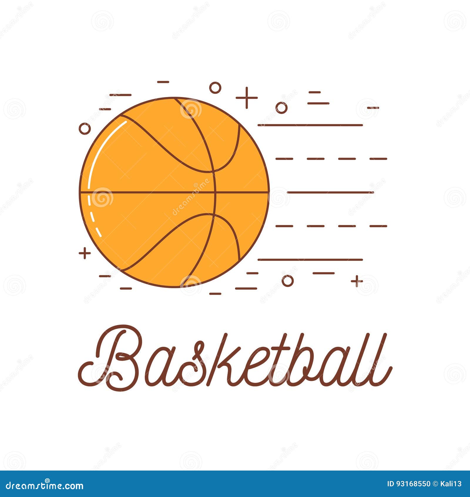 Basketball Abstract Illustration with a Ball Stock Vector ...