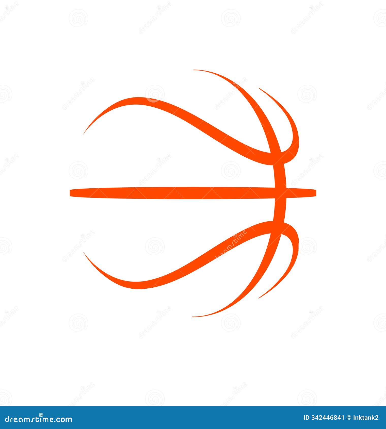 Basketball Abstract Simple Line Drawing Stock Illustration ...