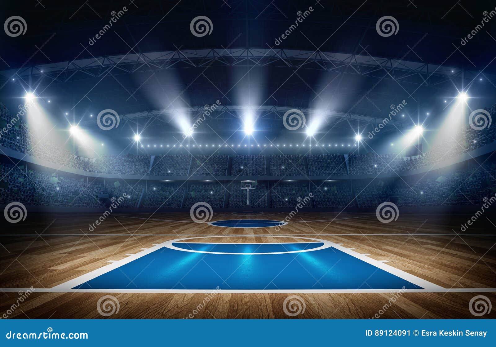 Basketball Arena,3d Rendering Stock Illustration - Illustration of ...