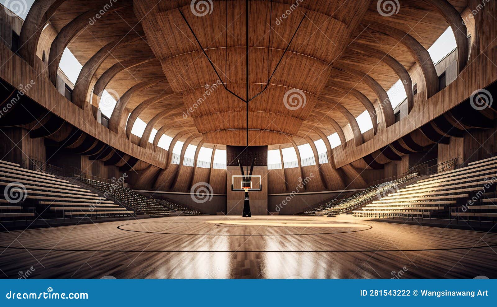Basketball Arena Generative AI Stock Illustration - Illustration of ...