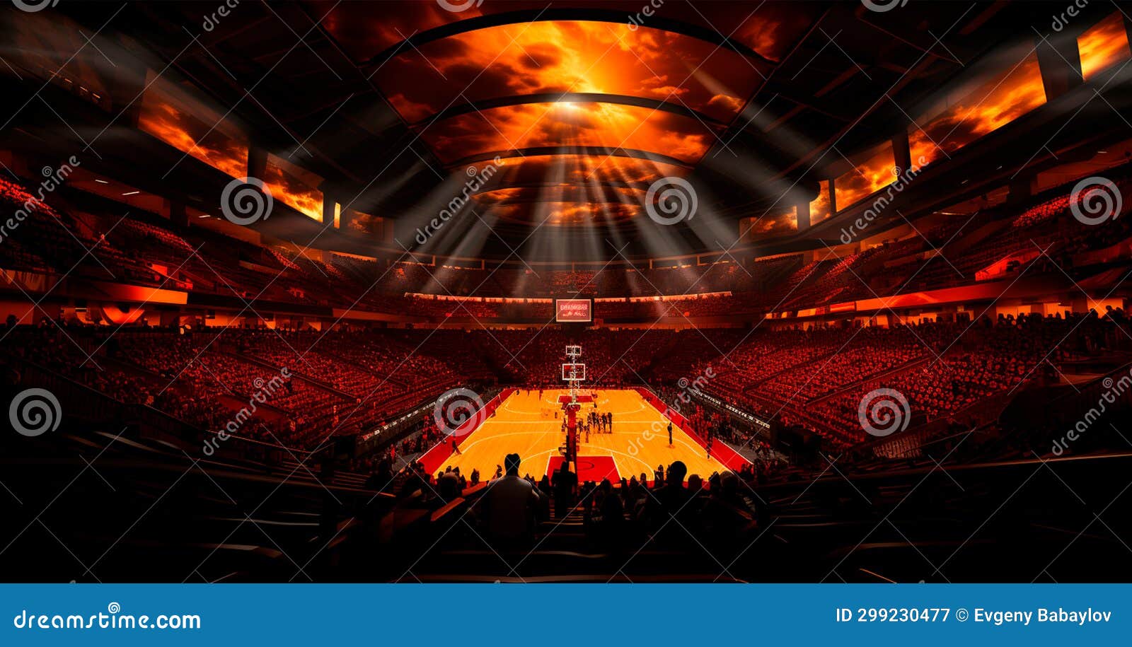 Basketball Arena, Old College Gym - AI Generated Image Stock Image ...