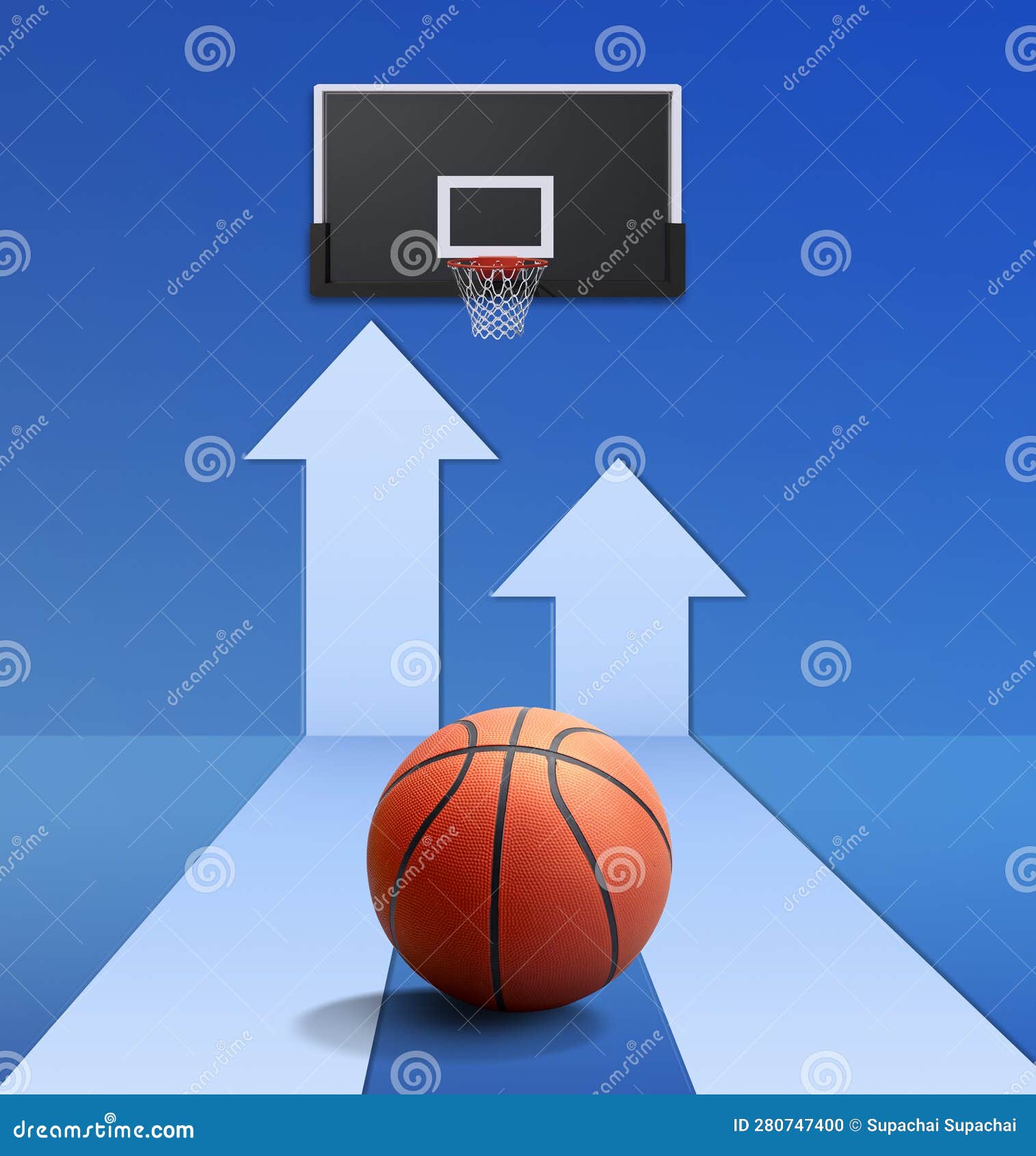 Basketball with Arrow Symbolizes. Basketball Game Concept Stock ...