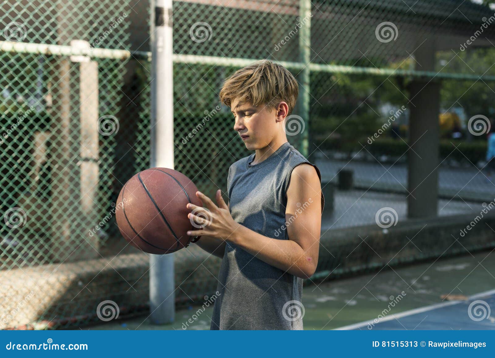 Basketball Athlete Sport Skill Playing Exercise Concept Stock Image ...
