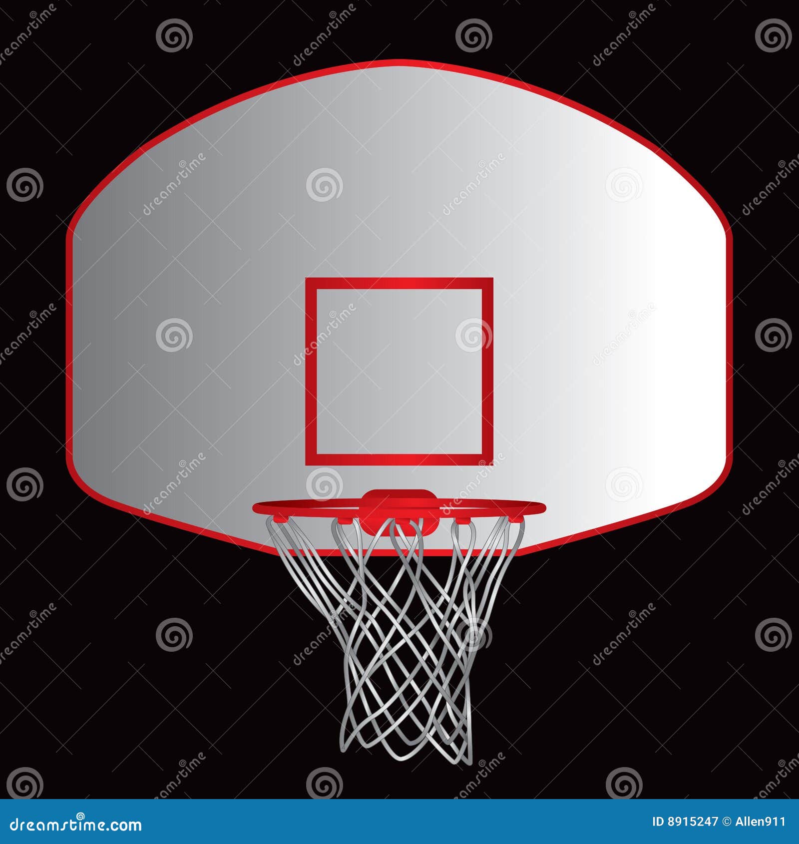 Basketball Net With Backboard Vector Illustration | CartoonDealer.com ...