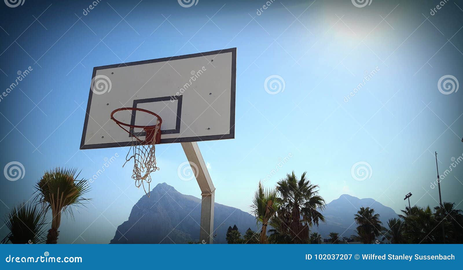 Basketball backboard stock image. Image of mountain - 102037207