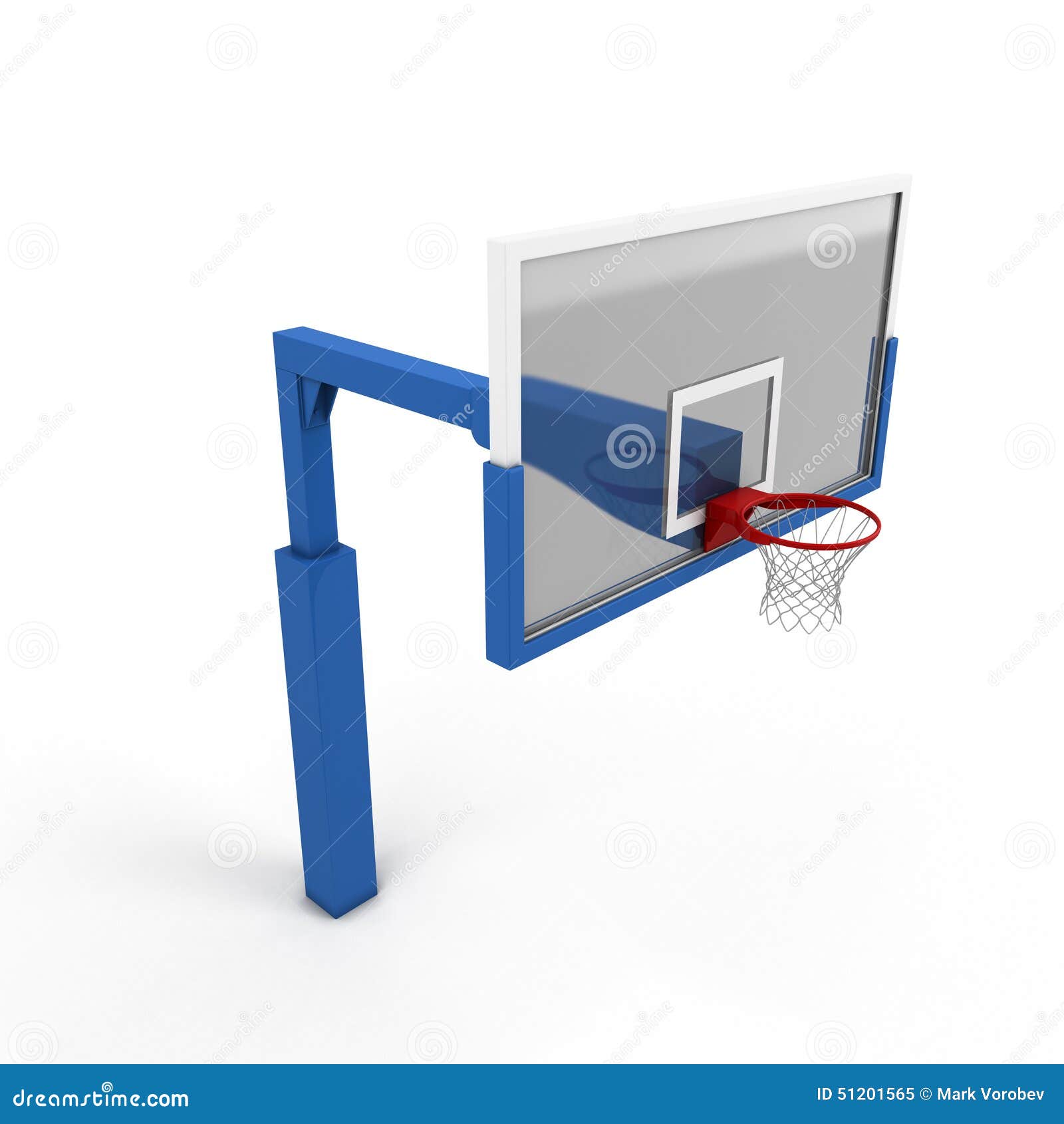 Basketball Backboard And Hoop On Orange Background Cartoon Vector ...