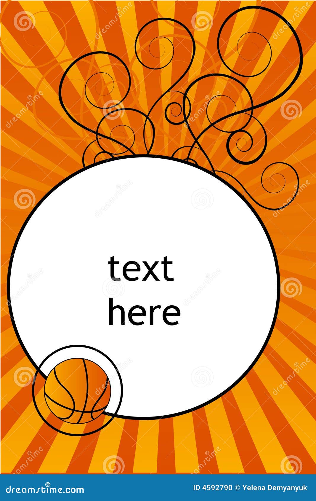 Basketball Background Cartoon Vector | CartoonDealer.com #10481759