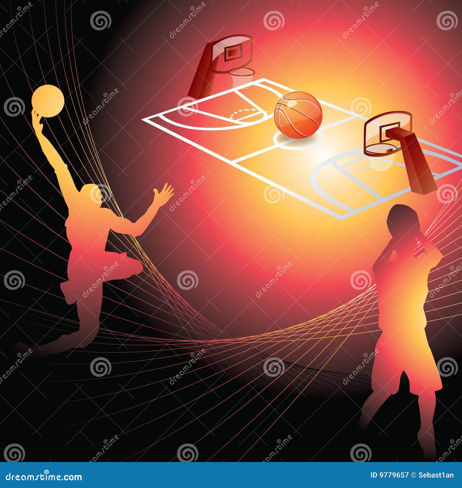 Basketball background stock vector. Illustration of athletic - 9779657
