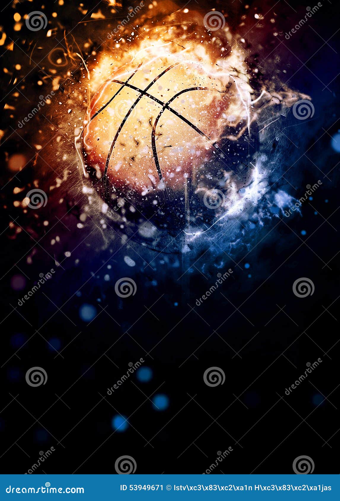 Basketball Net On Fire