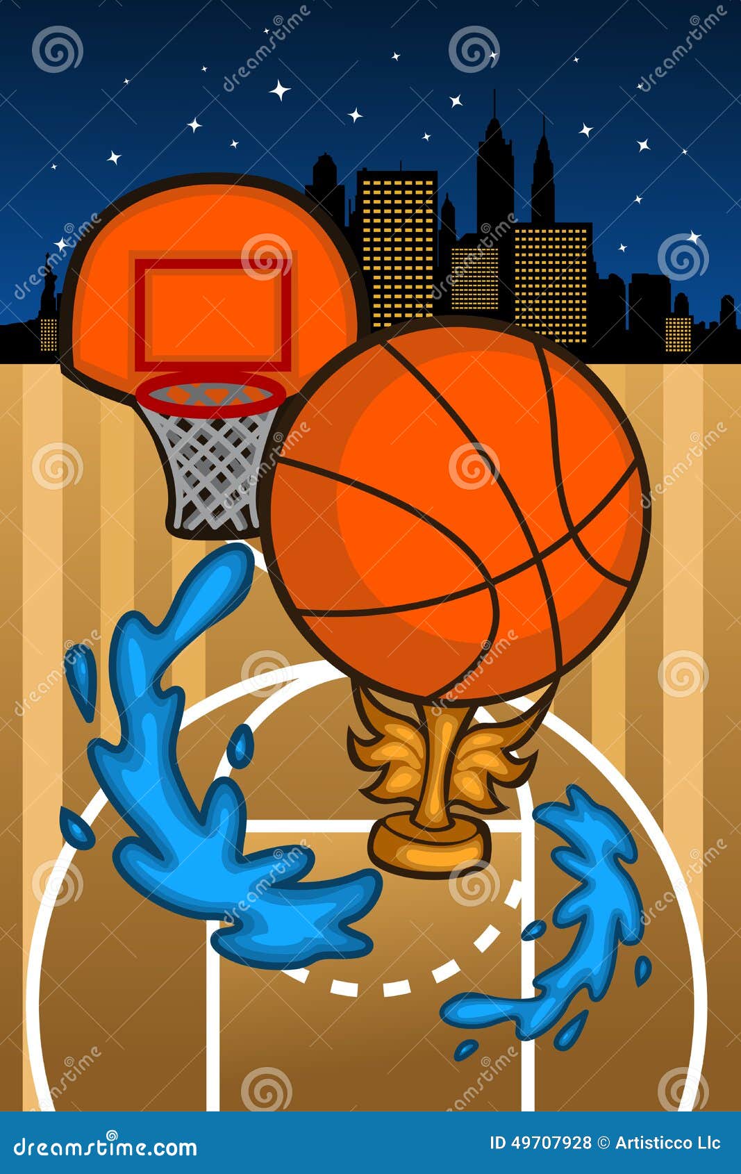 Basketball Background Template Stock Vector - Illustration of sport ...