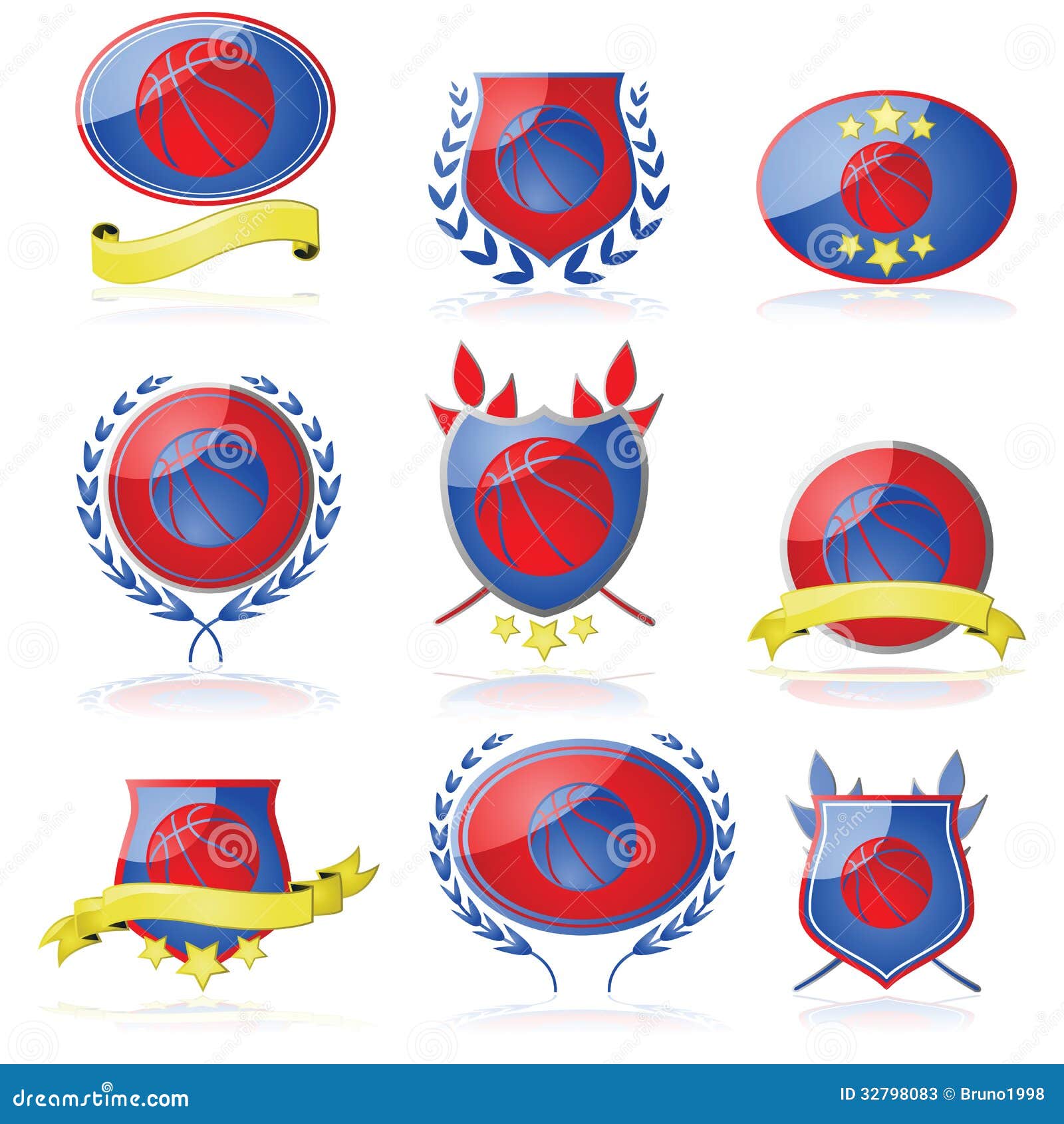 Basketball badges stock vector. Illustration of emblem - 32798083