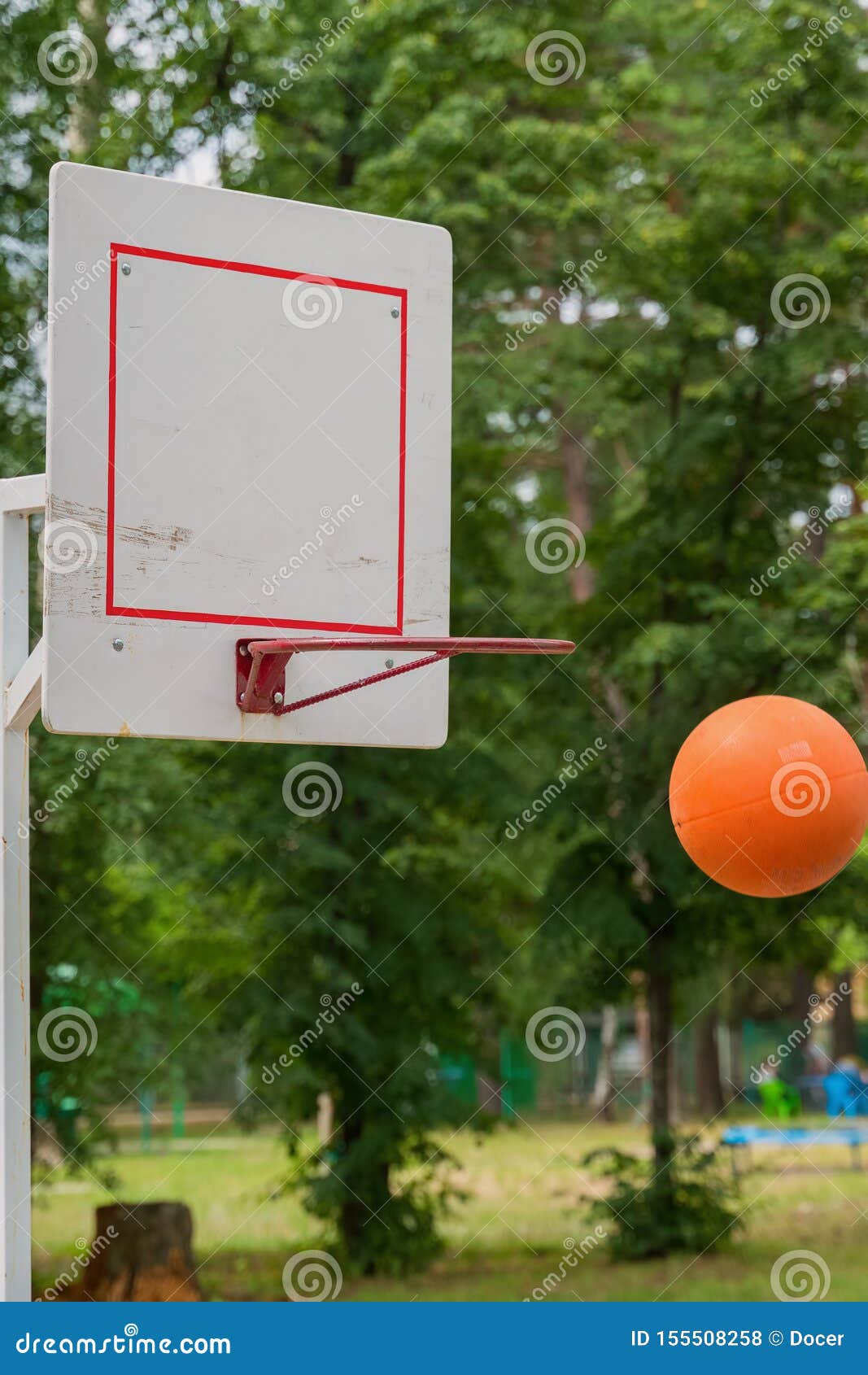 Basketball Ball Flying in a Basket Stock Photo - Image of active, goal ...