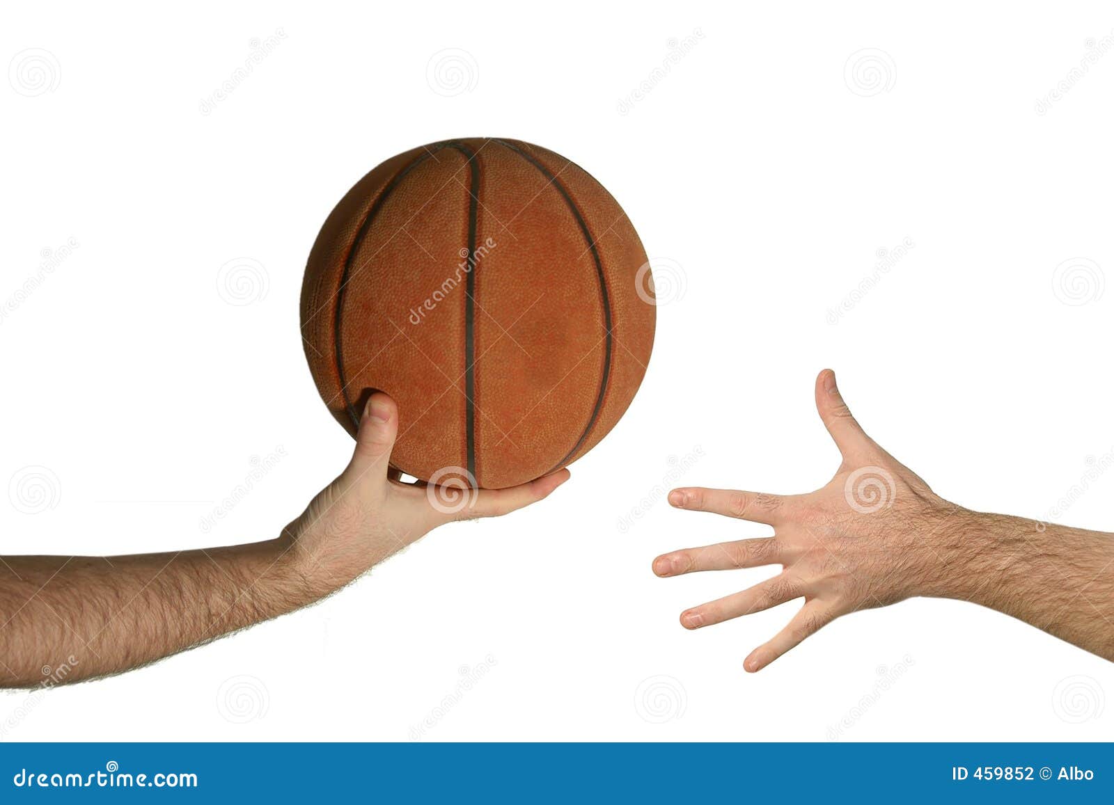 Basketball Ball from Hand To Hand Stock Photo - Image of player ...