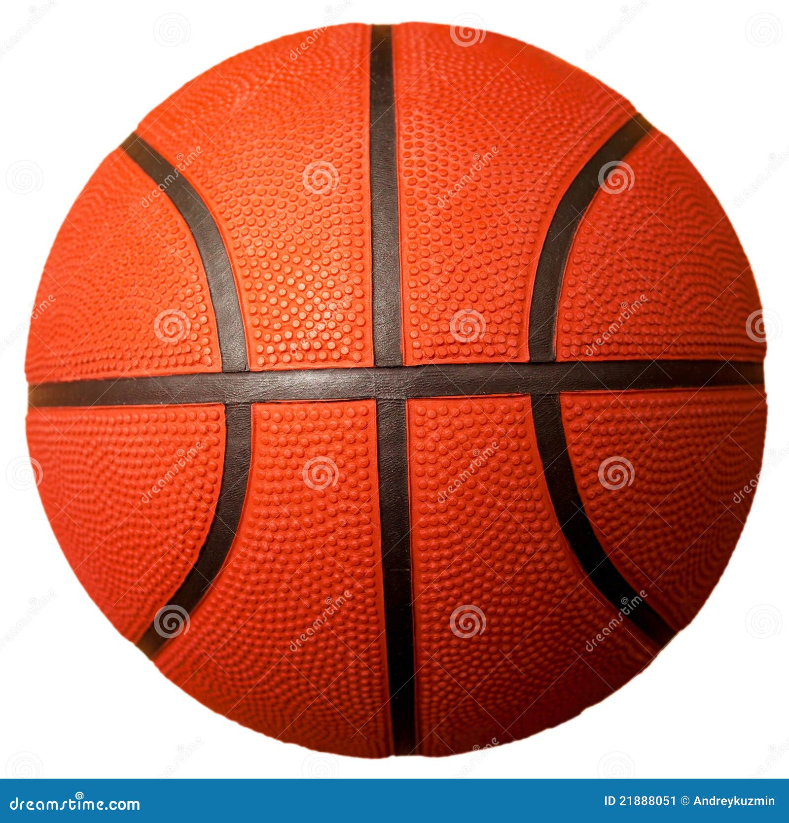 Basketball, Front View, Isolated On White Cartoon Vector ...