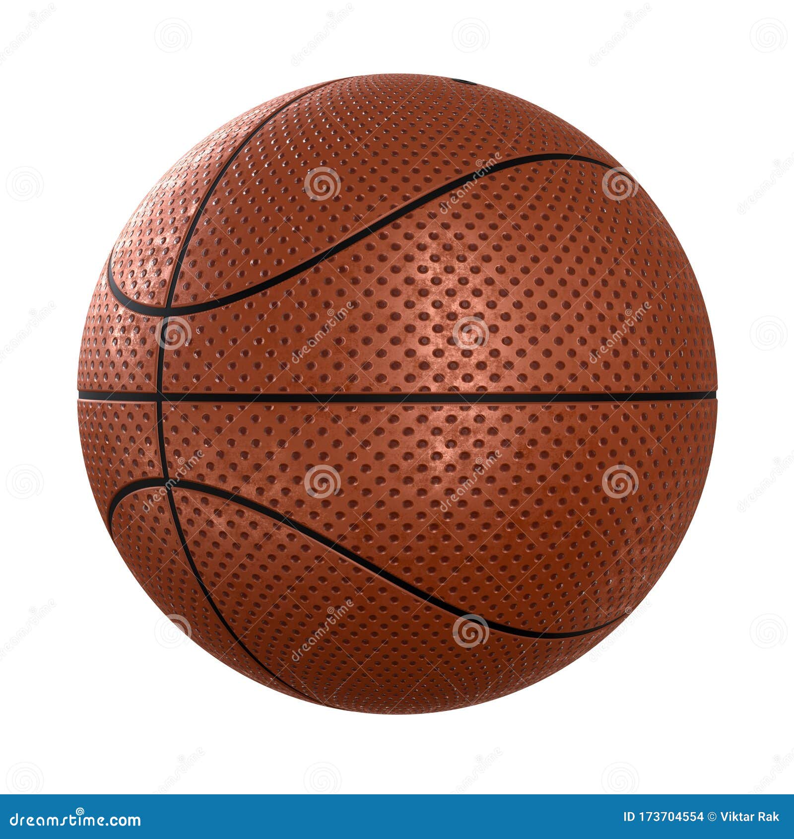 Basketball Ball with Modern Grip Surface Isolated on White Background ...