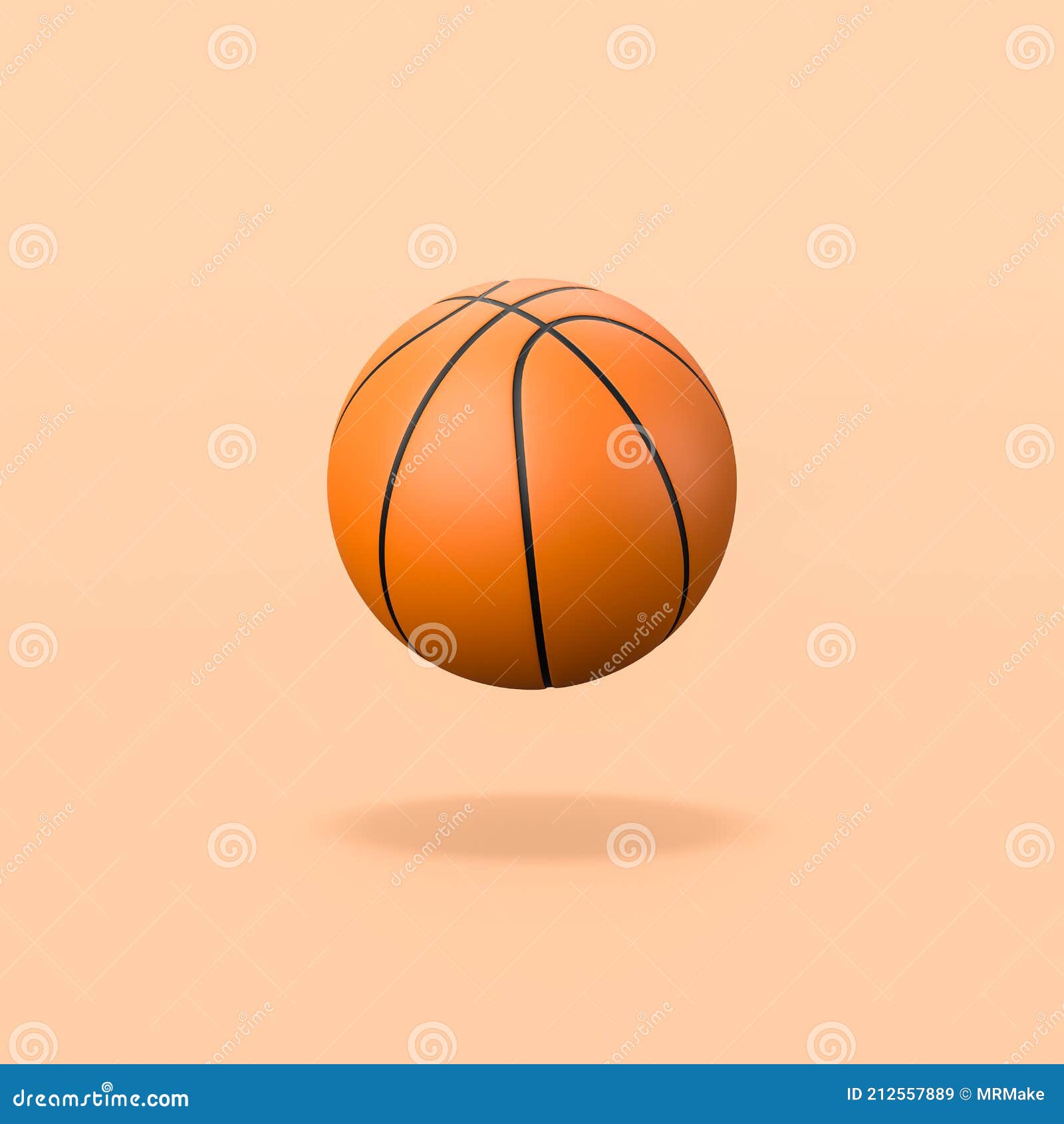 Basketball Ball on Orange Background Stock Illustration - Illustration ...