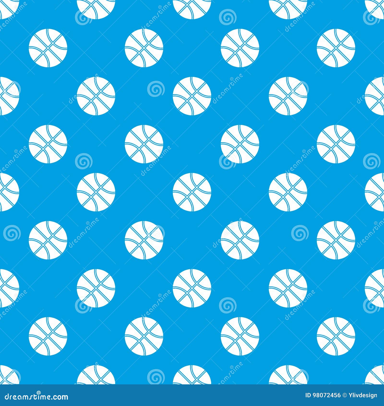 Basketball Ball Pattern Seamless Blue Stock Vector - Illustration of ...