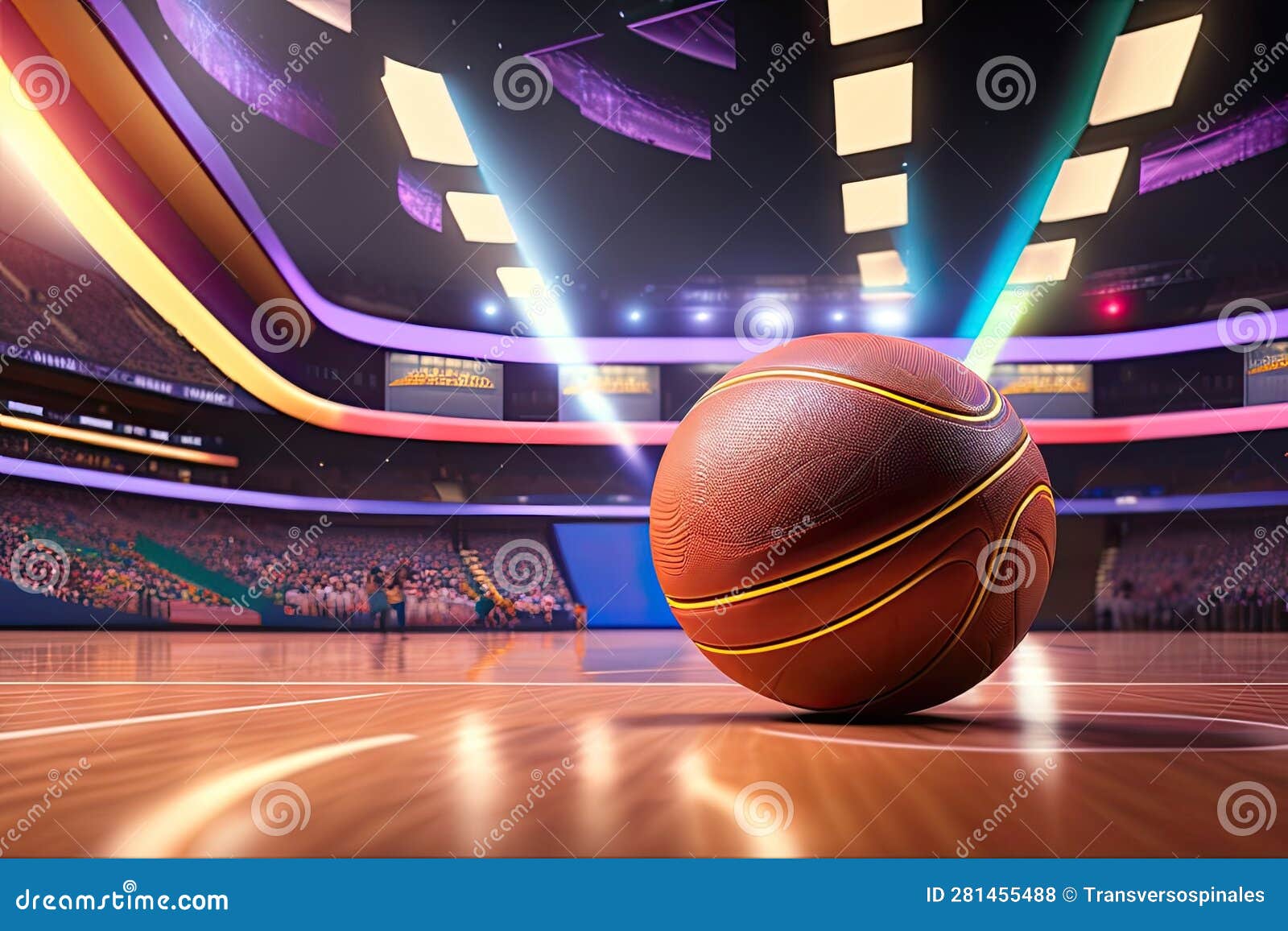 Basketball Ball and Sport Background Playground Stock Illustration ...