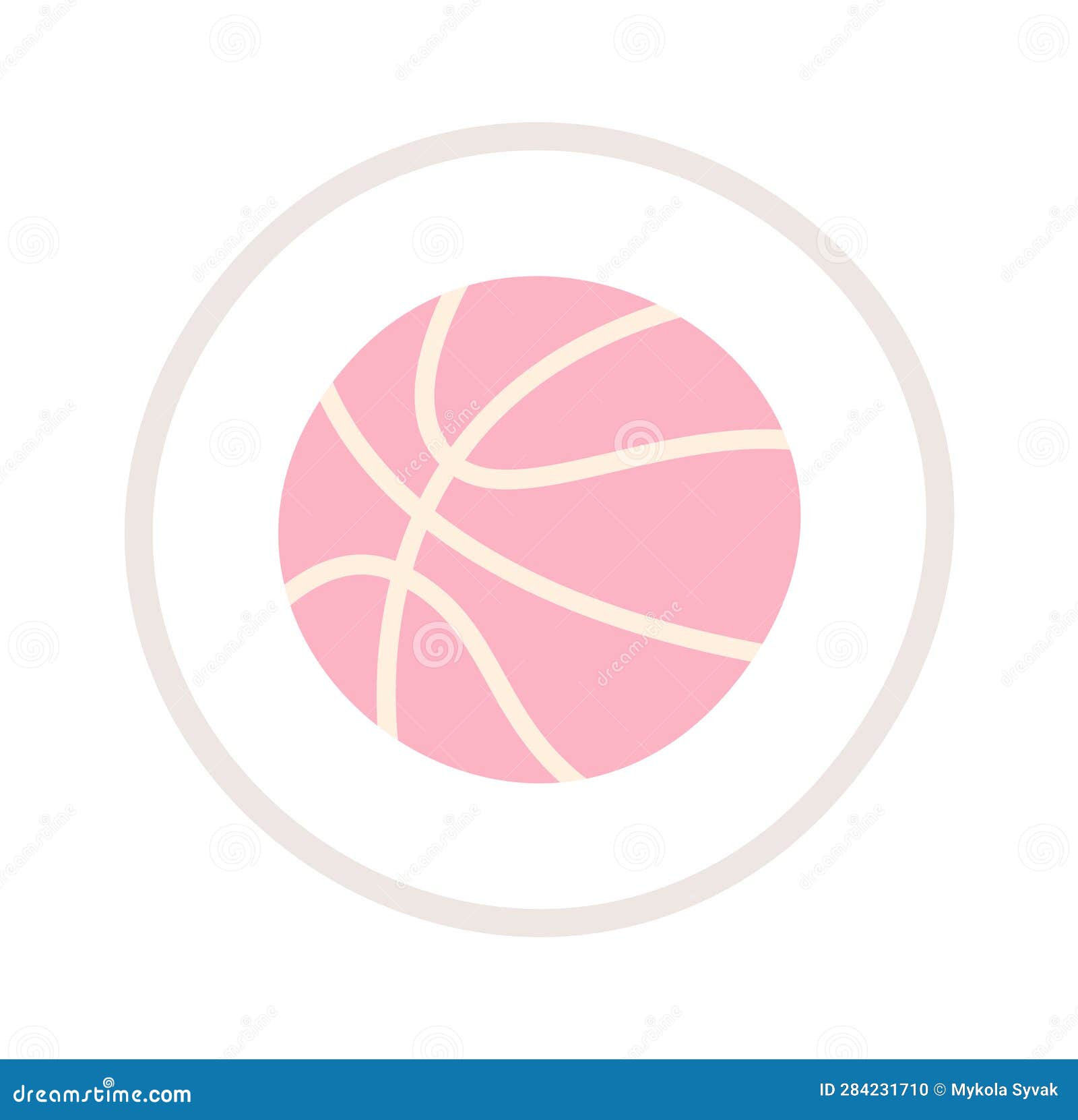 Basketball Ball Sticker stock vector. Illustration of emblem - 284231710