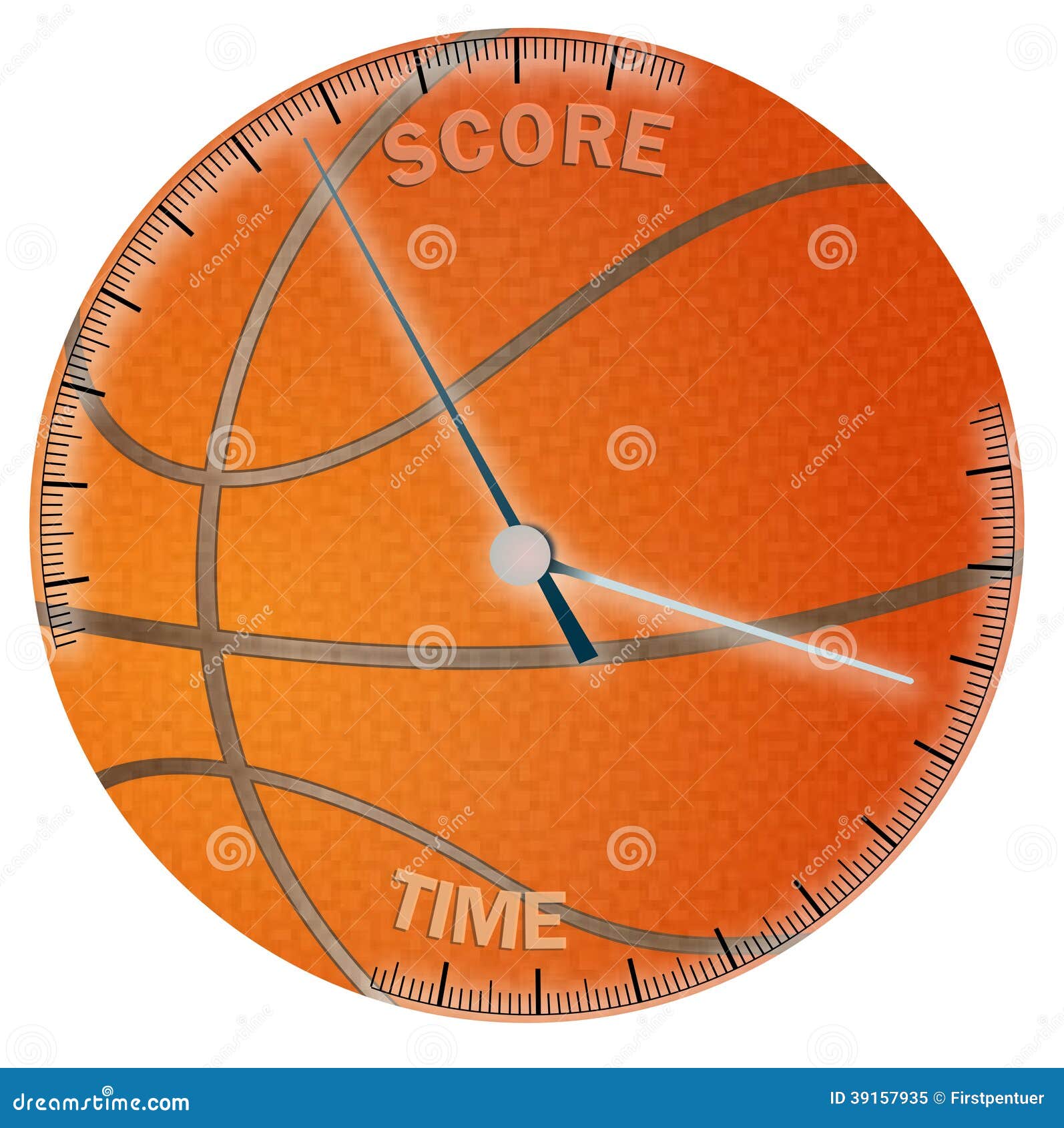 Basketball Ball with Time and Score Scales Stock Illustration ...