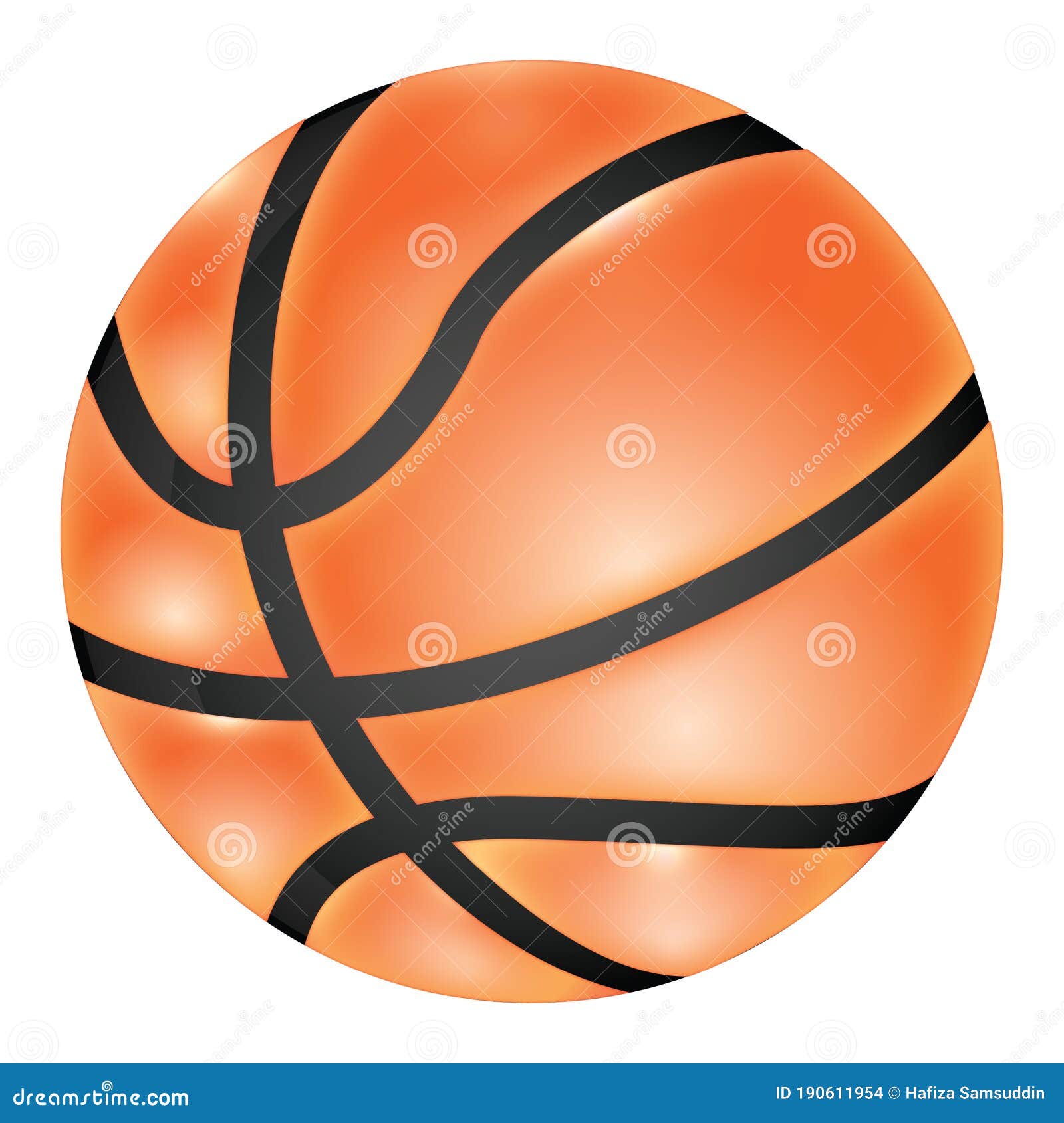 Basketball Ball. Vector Illustration Decorative Design Stock Vector ...