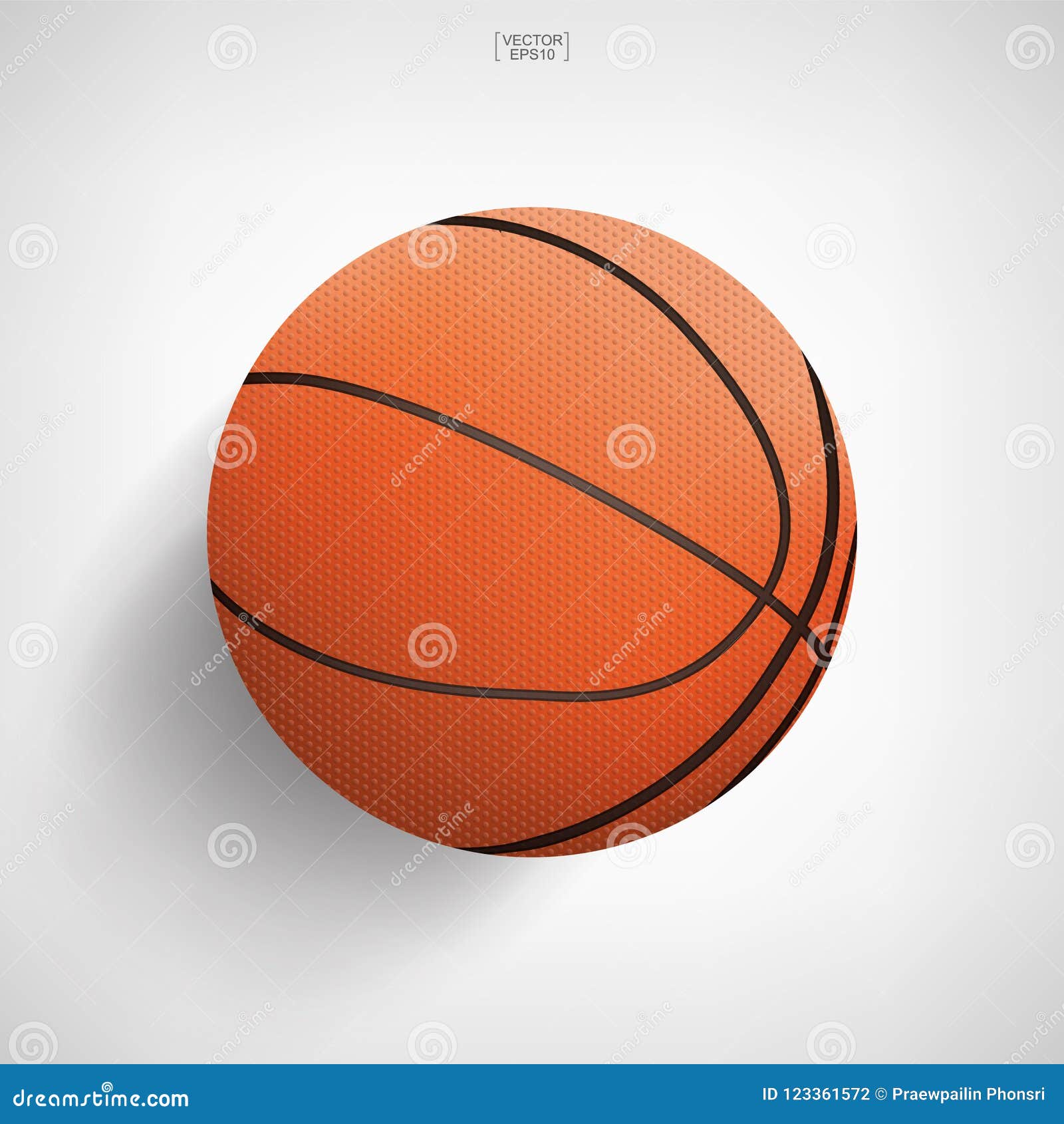 Basketball Ball on White Background. Vector. Stock Vector ...