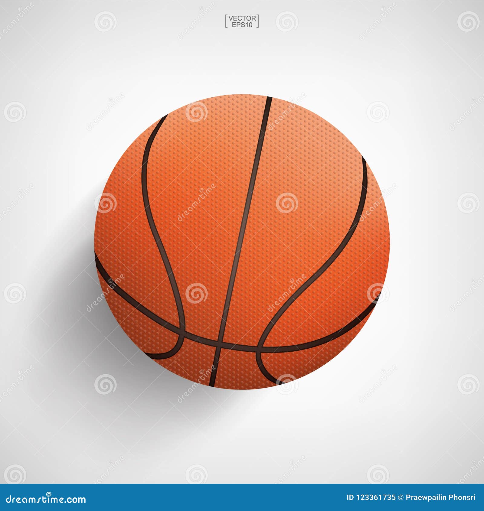 Basketball Ball on White Background. Vector. Stock Vector ...