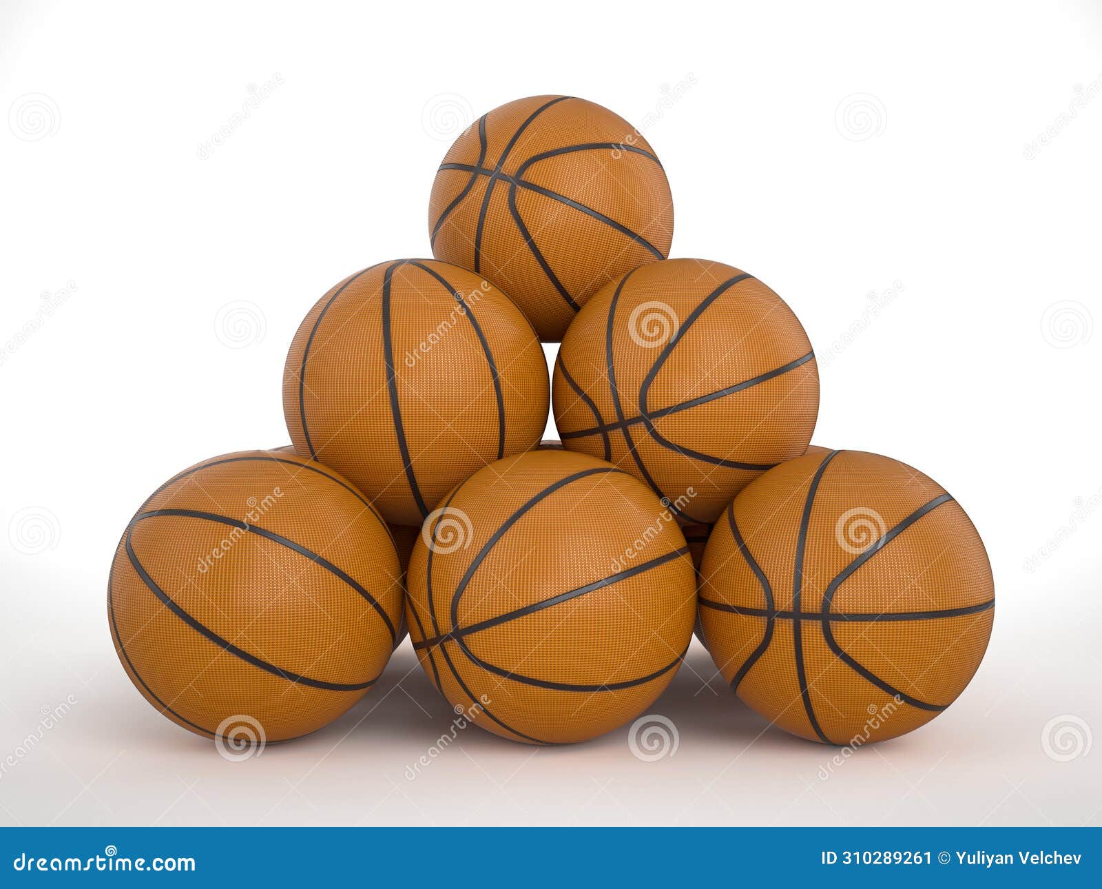 Basketball balls pyramid stock illustration. Illustration of orange ...