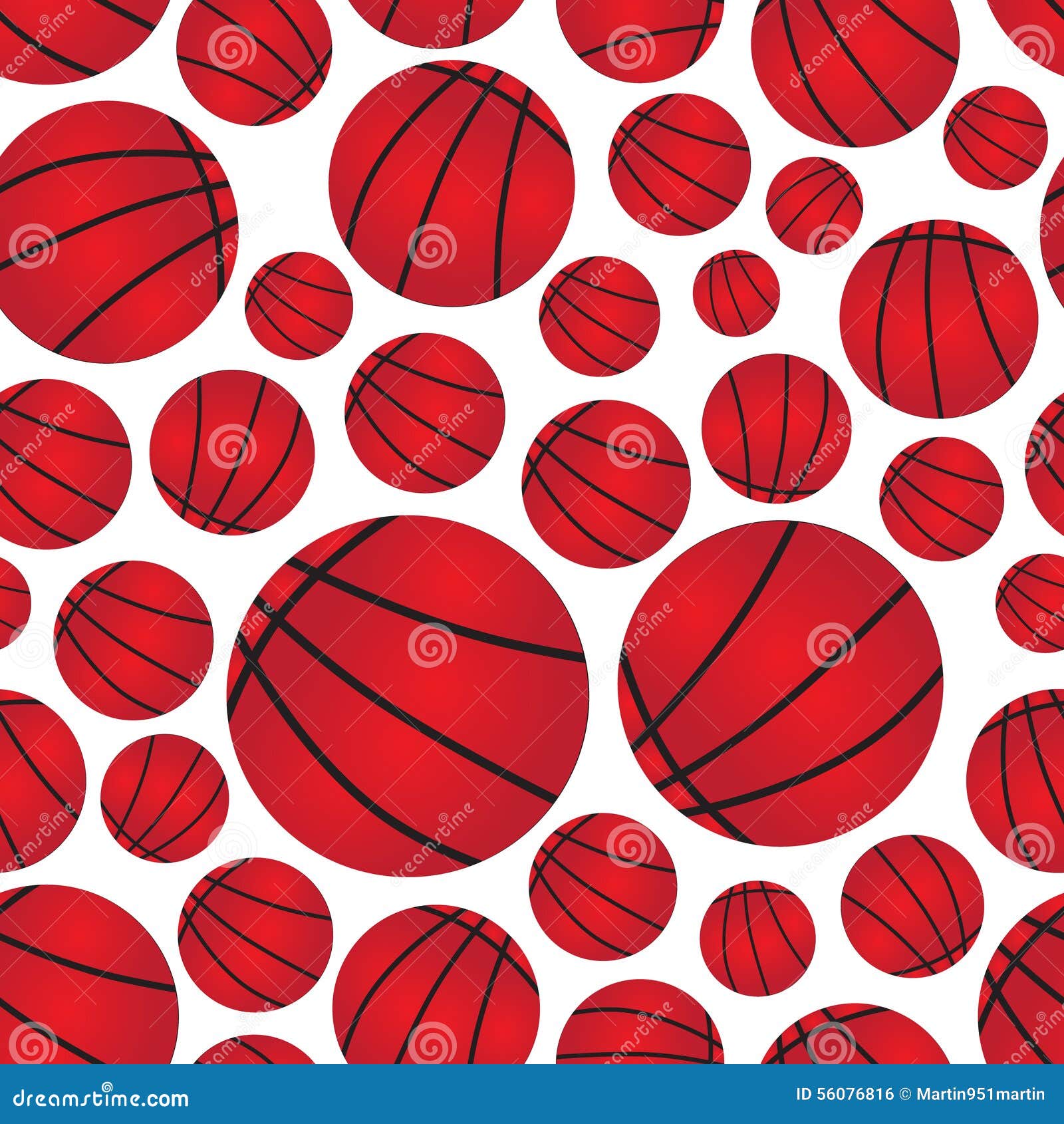 Basketball Balls Seamless Color Sport Pattern Stock Vector ...
