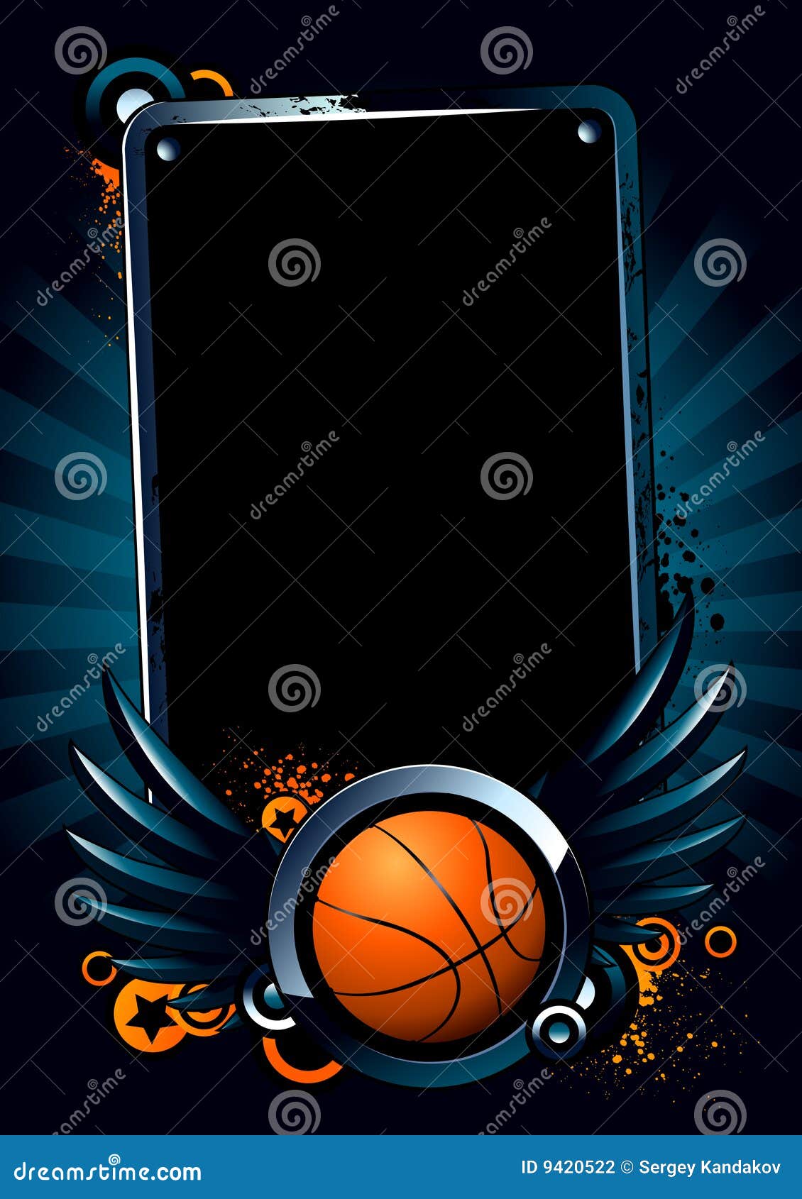 Basketball Banner Vector Illustration | CartoonDealer.com #9420522
