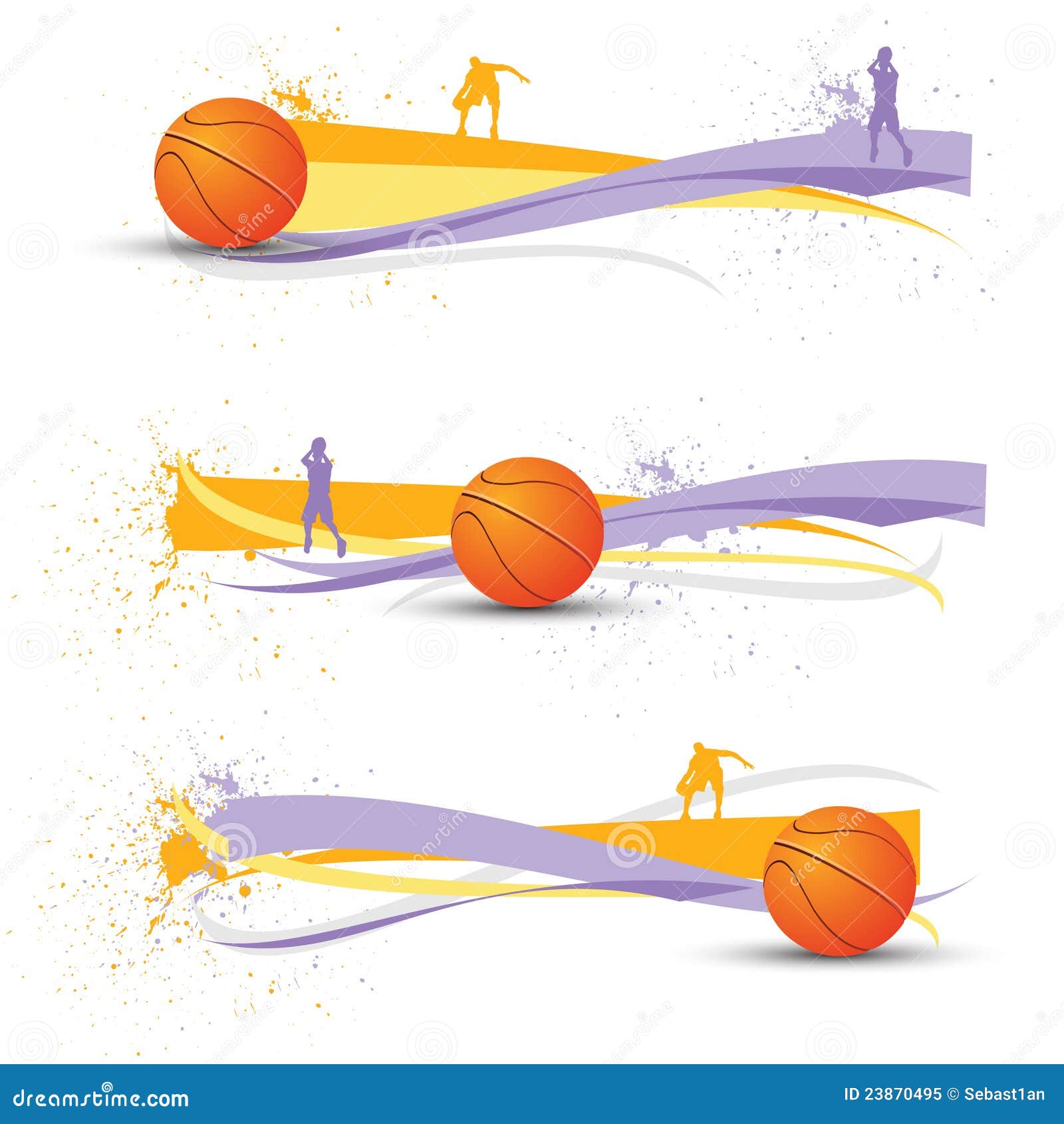 Basketball banners stock vector. Illustration of player - 23870495