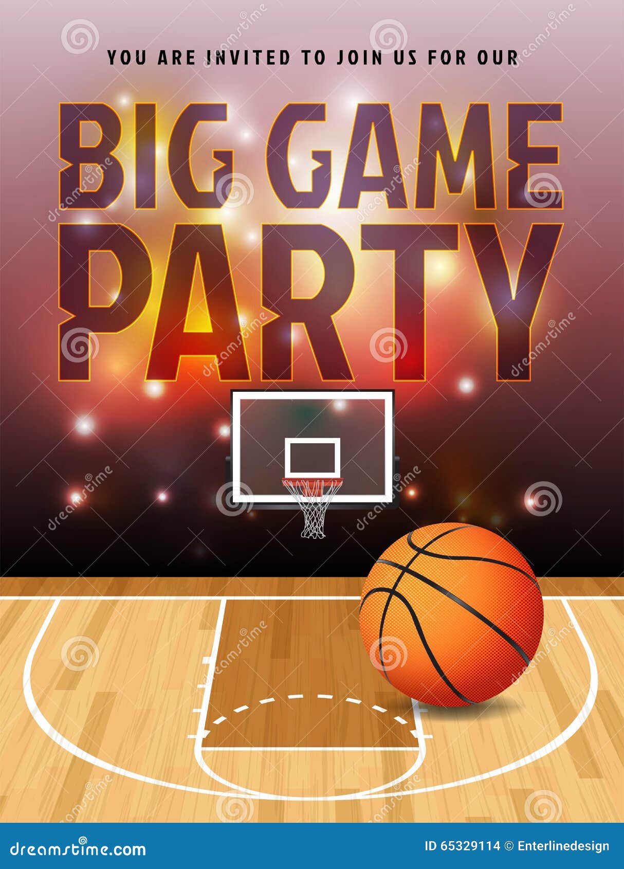 Basketball Big Game Party Illustration Stock Illustrations – 2 ...
