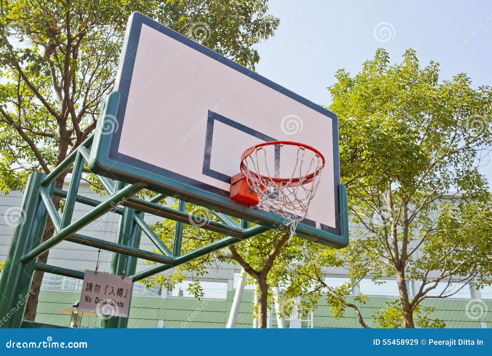 Basketball Board on the Blue Sky Editorial Stock Image - Image of ...