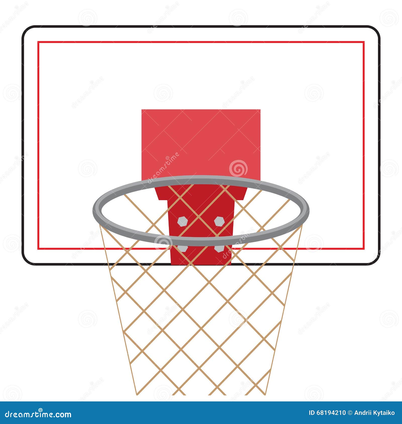 Basketball board and ring stock vector. Illustration of activity - 68194210